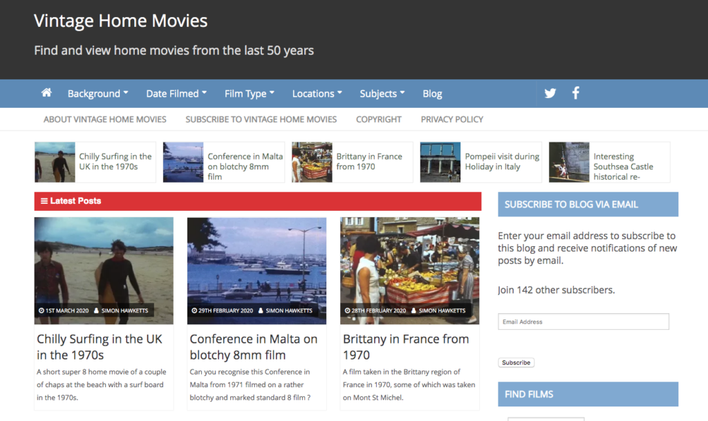 Exciting new vintage home movies site - Simon Hawketts' Photo Blog
